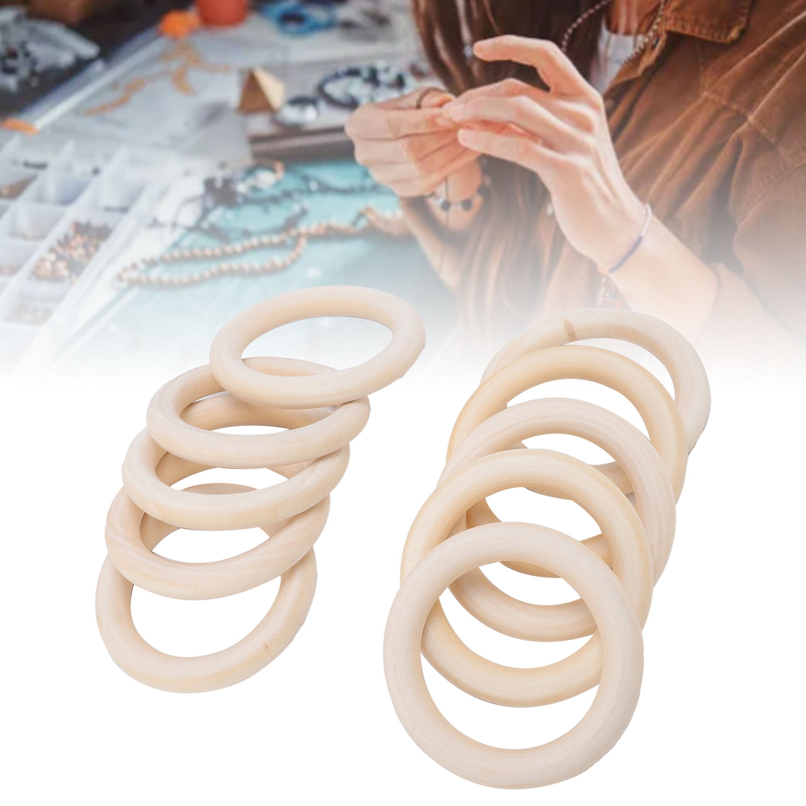 Click here for Ccdes Wooden Rings  10pcs Wooden Craft Ring Unfini... prices