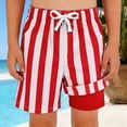 Boys Outfit Set Trunks Double Striped Print Shorts Pool Wear Boys ...