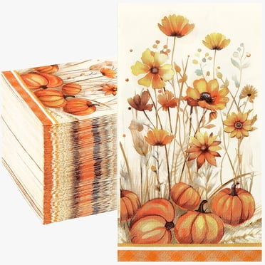 Homlouue 100 PCS Fall Paper Napkins 3 Ply Disposable Napkins ...