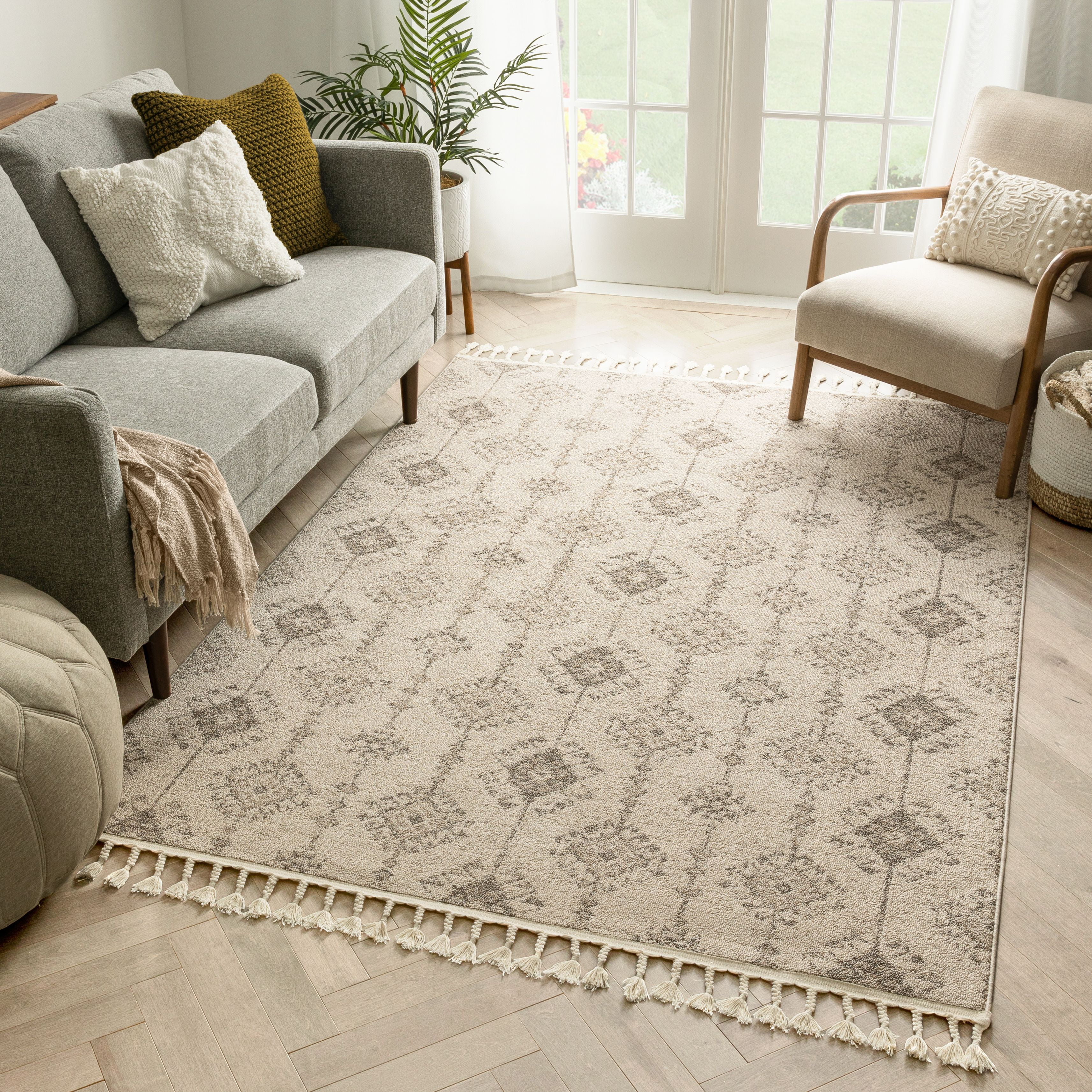 Well Woven Cetta Beige Moroccan Area Rug 5x7 (5'3" x 7'3") - Walmart.com