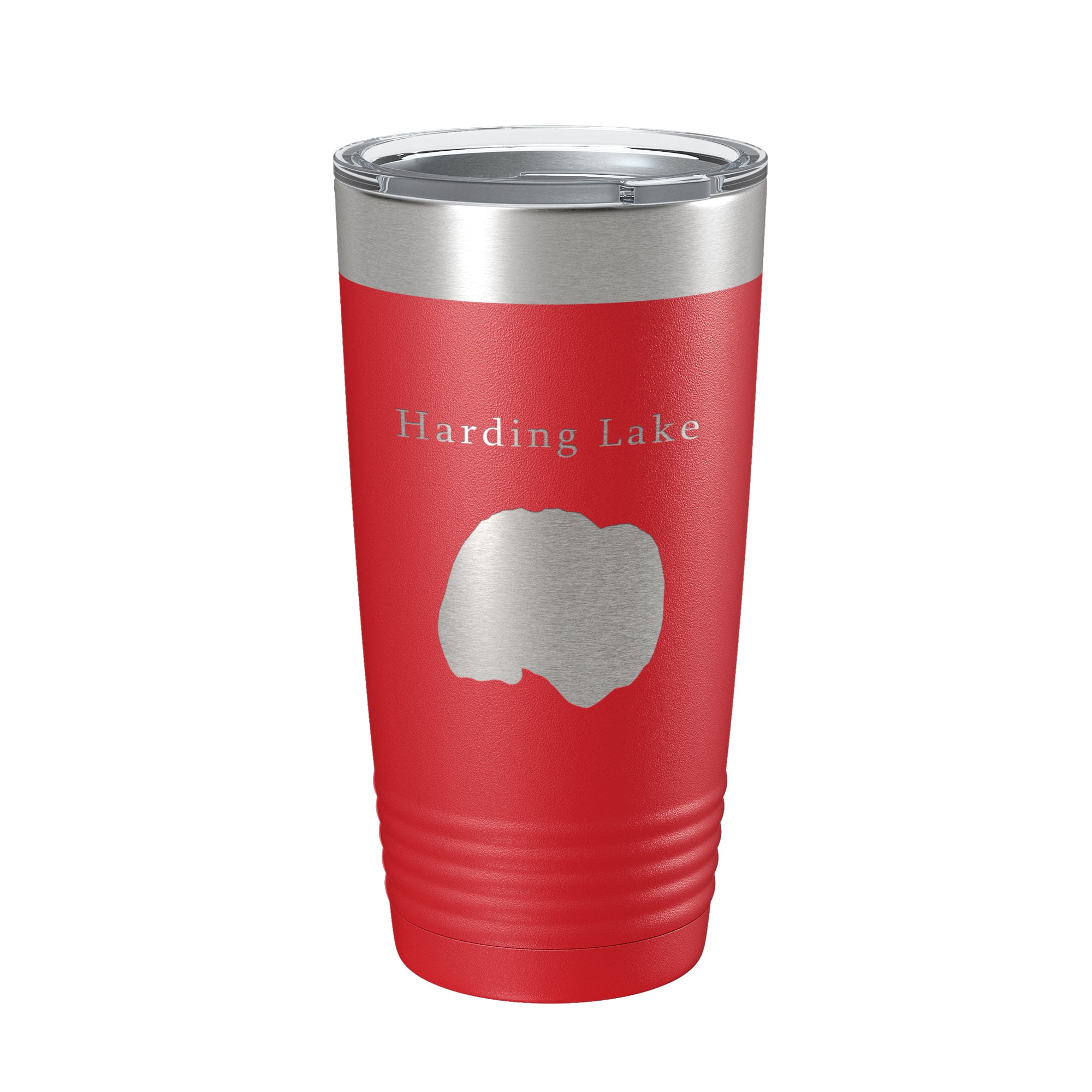 Harding Lake Map Tumbler Travel Mug Insulated Laser Engraved Coffee Cup ...