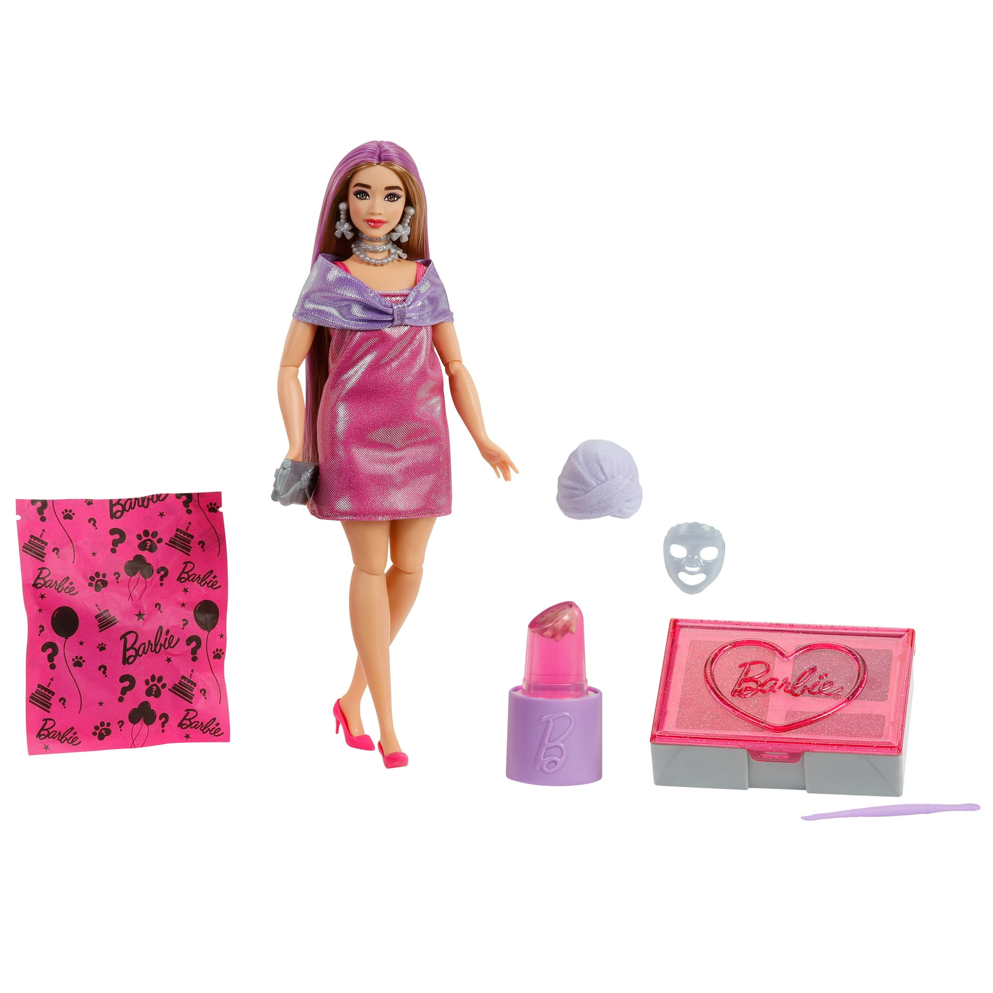 Click here for Barbie Party Unboxed Glam Party Series Pink Sparkl... prices