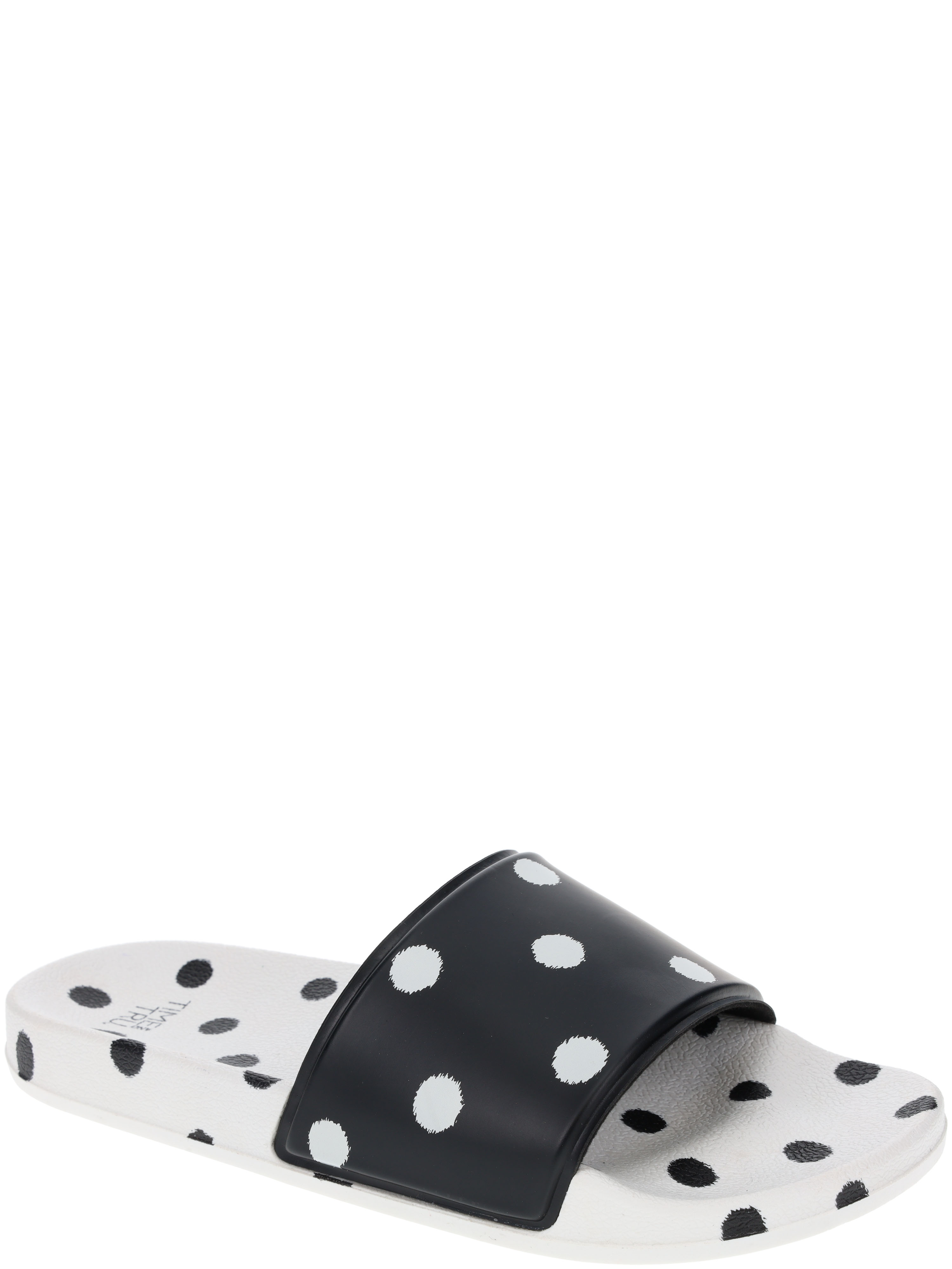 Time and Tru Womens Pool Slides Polka Dot, Sizes 6-11 - Walmart.com