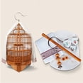 Bamboo Handmade Birdcage Round Chinese Style with Hooks for Hanging ...