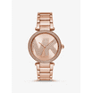 Michael Kors Women's Parker Wrist Watch, Crystal Pave Logo, Rose Gold ...