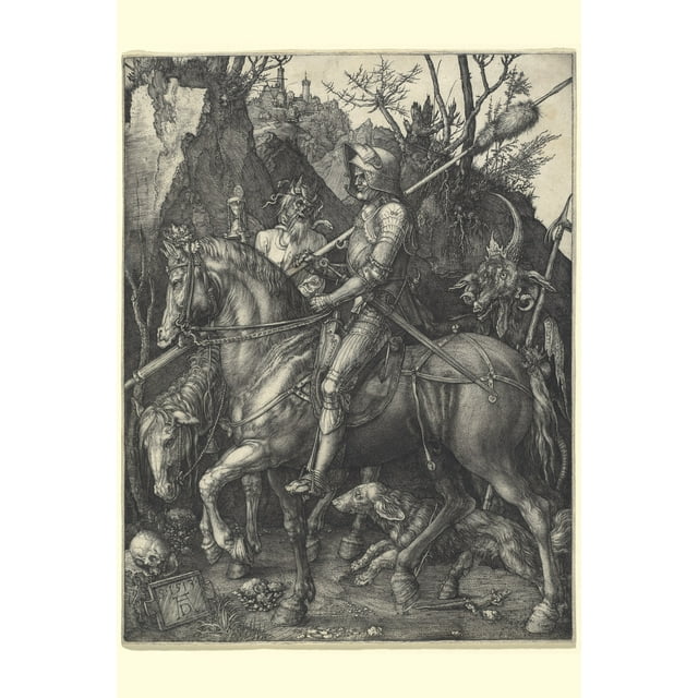 24x36 gallery poster, Albrecht Durer, Knight, Death and the Devil, 1513 ...