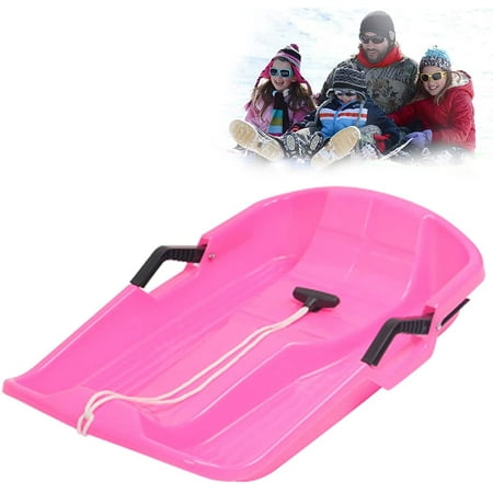 Sledge Bob Sled Sleigh Children Steering Slide with Drawstring & Brake ...
