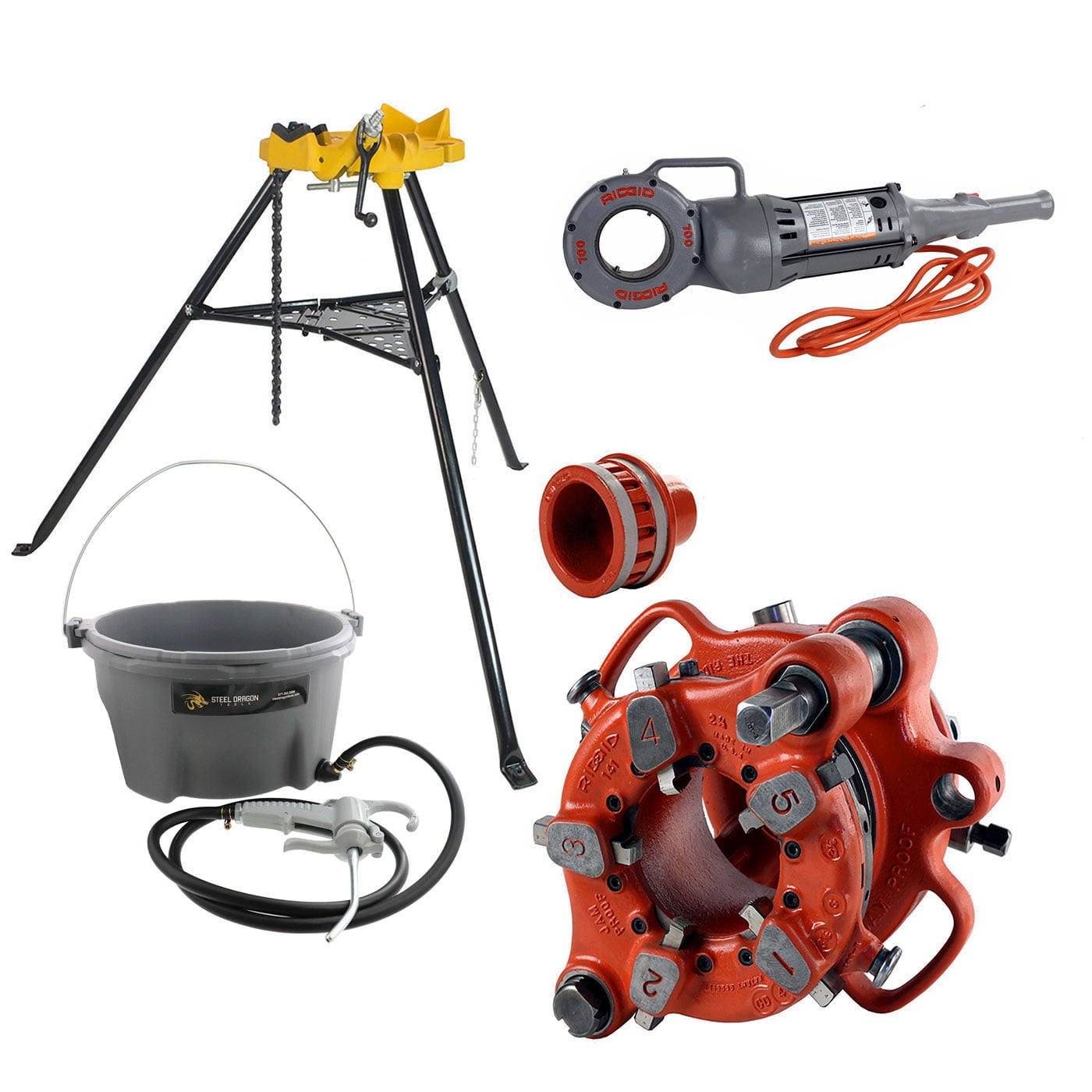 Restored: Like New RIDGID® 700 141 Threader 774 Adapter 460 418 Oiler ...