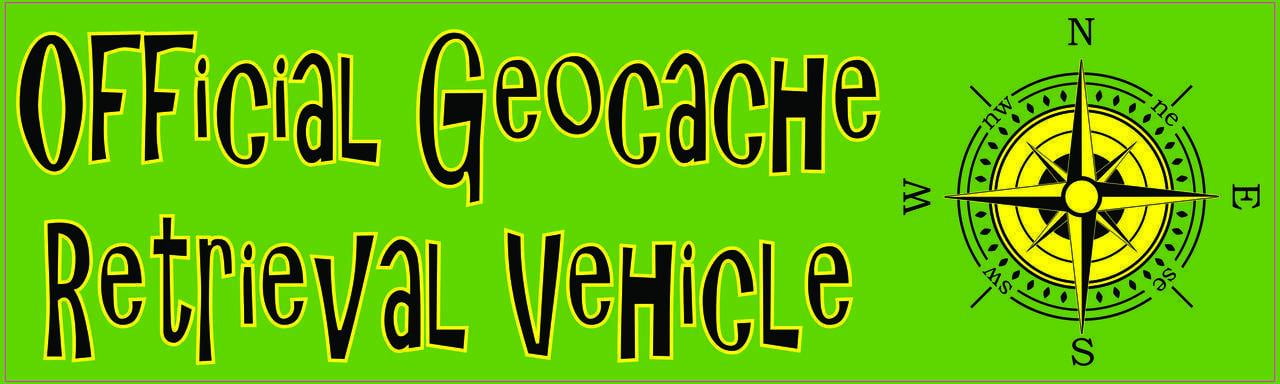 10in x 3in Official Geocache Retrieval Vehicle Bumper Stickers ...