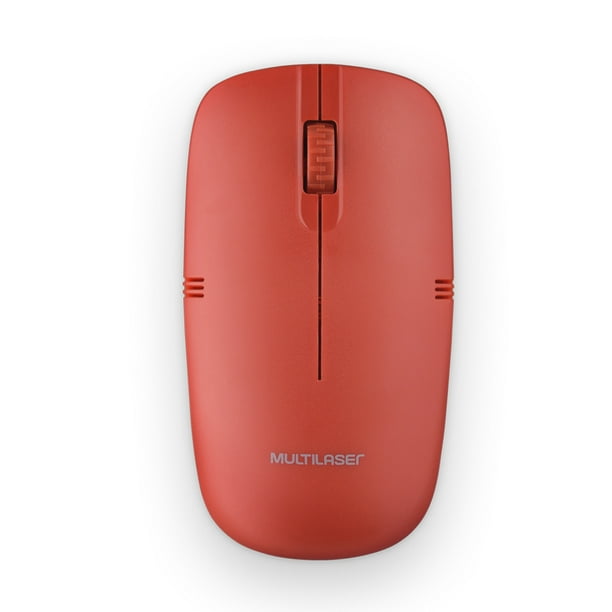 Mouse Inalámbrico Slim Multilaser Color Rojo Multilaser Mouse ...