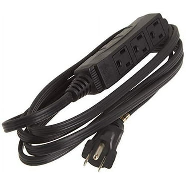 Woods 5601 Black 16/3 25-Foot SJTW Indoor Office Extension Cord, UL ...