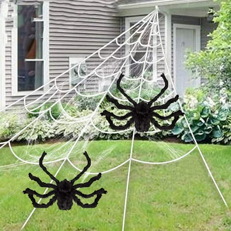 Decorations Spider Web, Decorations 23 x 18 FT Giant Round Spider Web ...
