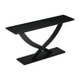 Minimalist 57-Inch Side Table with Cross-Leg Design, Black - Walmart.com
