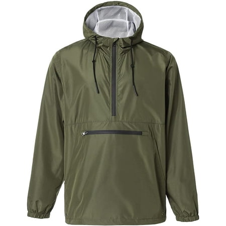 Men's Pullover Rain Jacket Waterproof Raincoat with Pocket | Walmart Canada