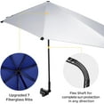 UPF 50+ Adjustable Beach Umbrella XL with Universal Clamp for Chair ...