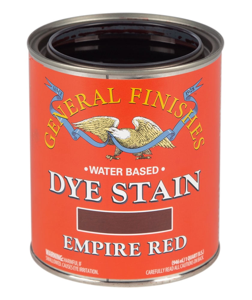 General Finishes, Water Based Dye, Empire Red, Pint - Walmart.com