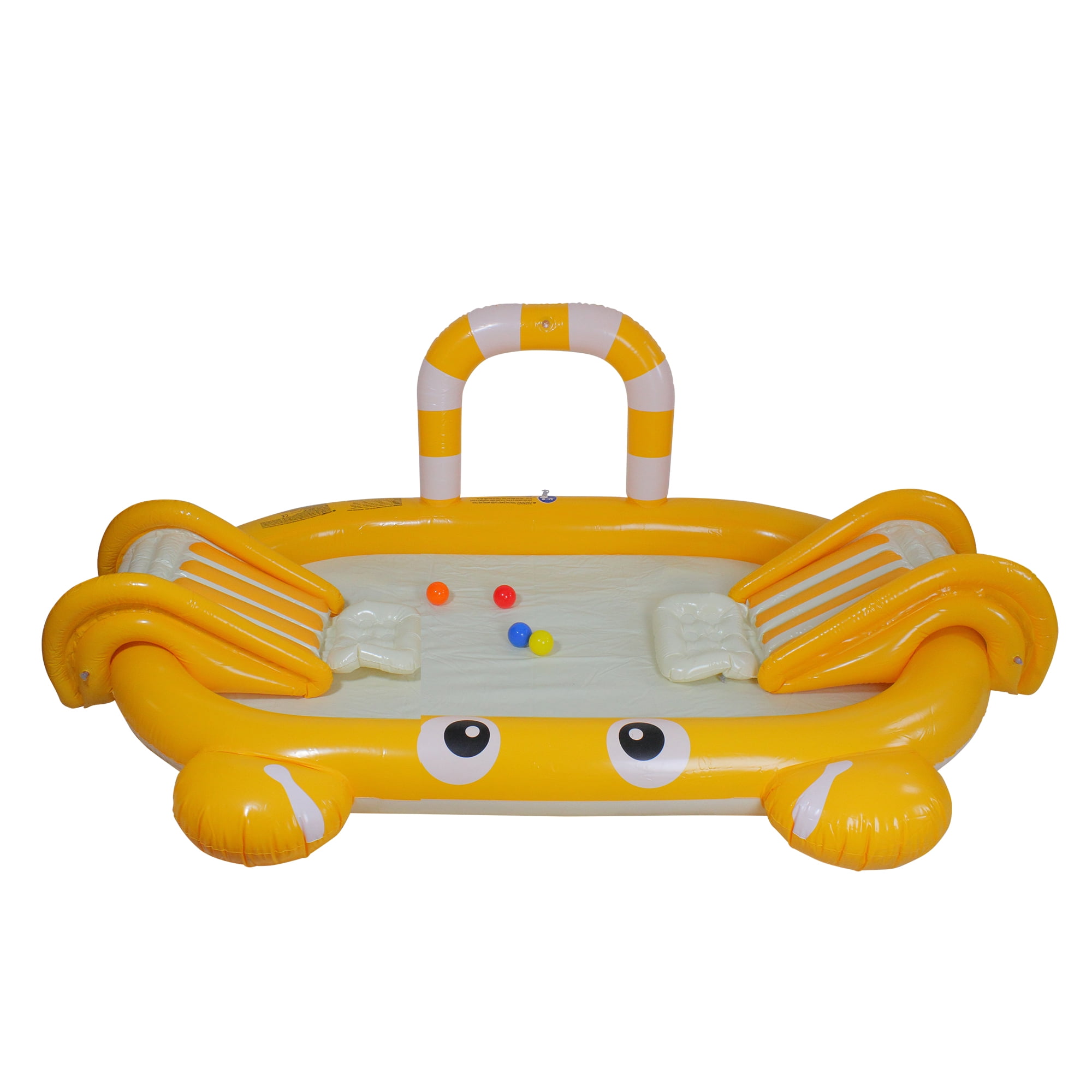 Pool Central 94" Inflatable Crab Spray and Slide Oval Children's ...