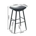 Tufted Upholstered Counter Height Bar Stools Without Back, Metal Legs ...