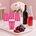 50 Pack Disposable Plastic Cups 12 Ounce Hot Pink Drinking Cups Bulk ...