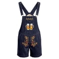 BOOMNY Oktoberfest Mens Short Bib Overalls Wide Leg Short Jumpsuits for ...