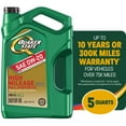 Quaker State Full Synthetic High Mileage 0W-20 Motor Oil, 5 Quart ...
