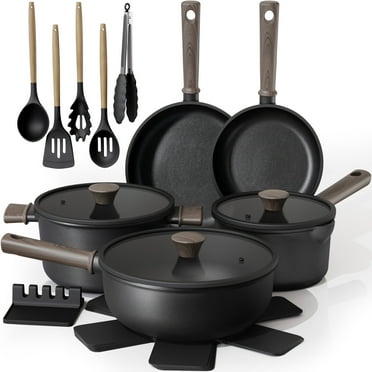 Camping and Baking Removable Handles, Non-Stick Cookware Sets ...