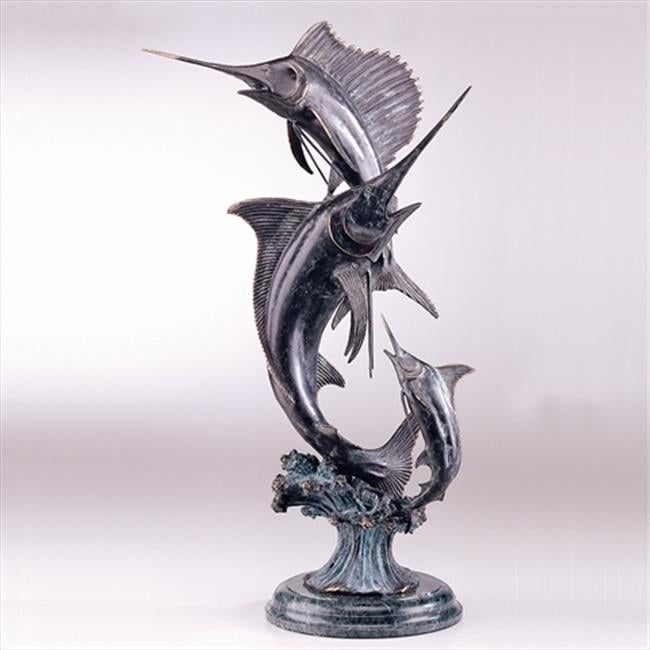 Statues Home & Living SPI 9 tall. Bronze Swordfish Statue Sculpture on ...