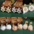 Christmas Rhinestone Plush Snowflake Reindeer Christmas Tree Silver ...