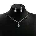 Valentine's Day Gift! Delicate Collarbone Necklace and Earrings Set ...