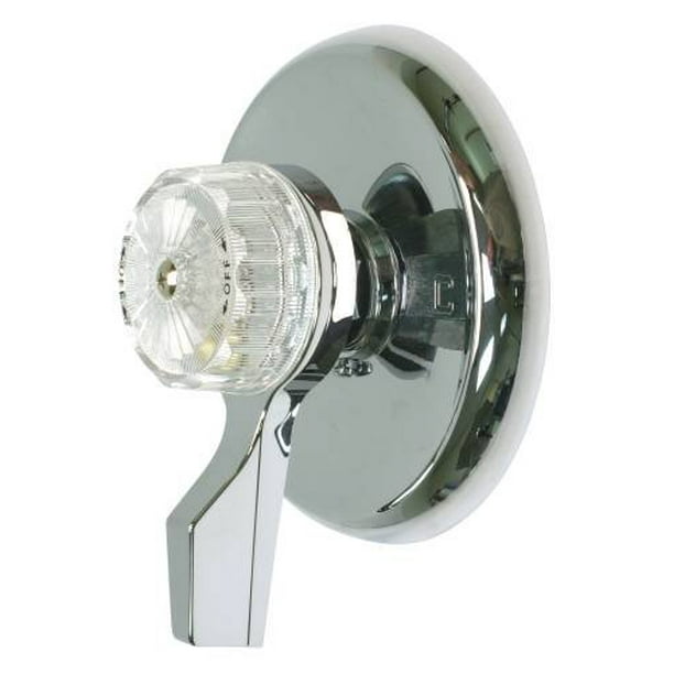 MIXET TRIM KIT WITH ACRYLIC HANDLE AND CHROME TEMPERATURE CONTROL LEVER ...