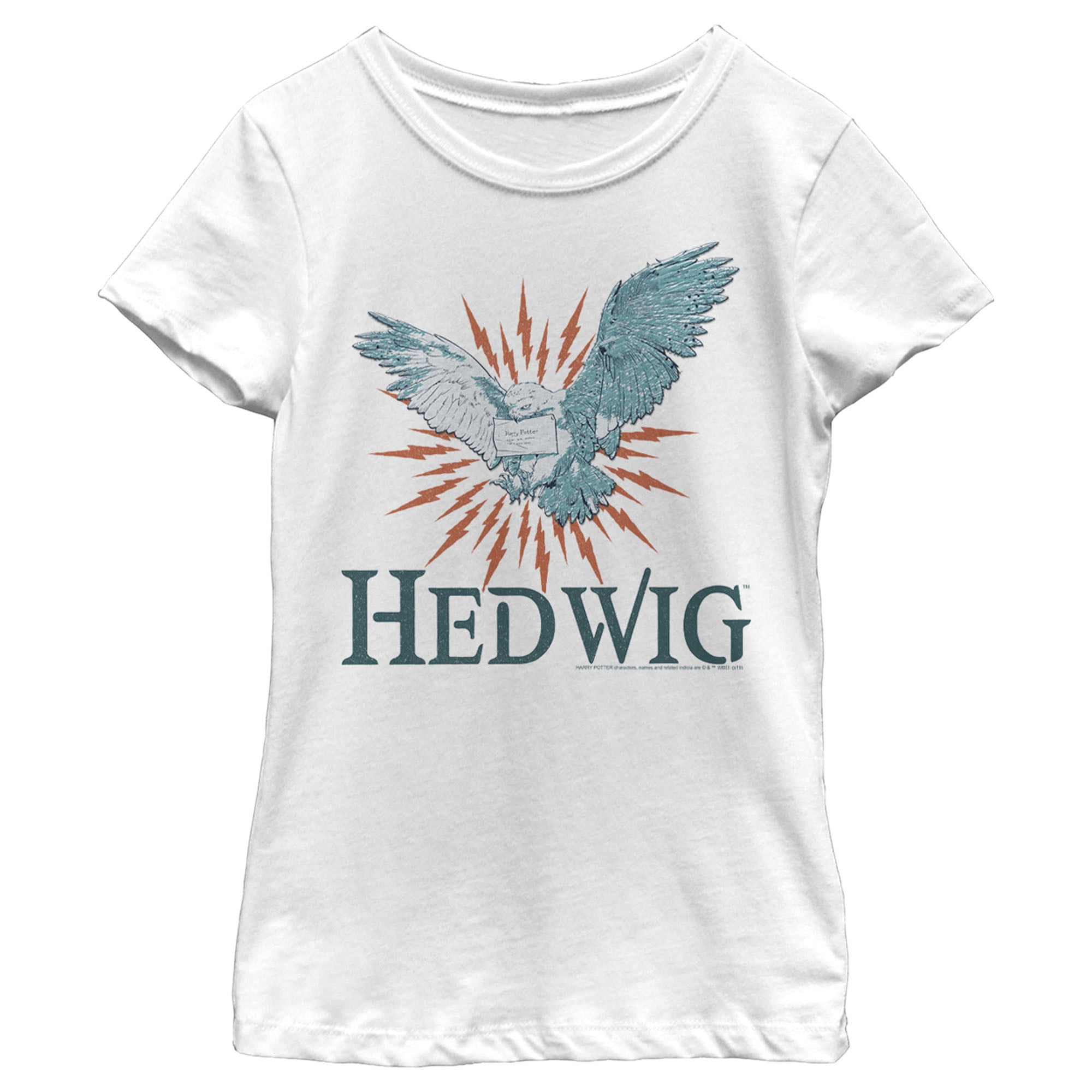 Girl's Harry Potter Hedwig Owl Flight Graphic Tee White Large - Walmart.com
