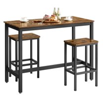 AWQM 5 Piece Bar Table Set, Kitchen Counter Height Table with 4 Stools, Home Kitchen Breakfast ...