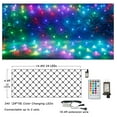 Omsix 14.8ft x 5ft Christmas Net Lights, 240LED Color Changing Outdoor ...