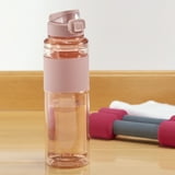 Mainstays 32 fl oz Pearl Blush Pink Solid Print Plastic Water Bottle ...