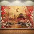 1pc a Colorful Traditional Chinese Garden tapestry Featuring Cherry ...