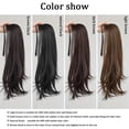 Elegant Wavy Wrap Around Ponytail Extensions Long Synthetic Binding Tie ...