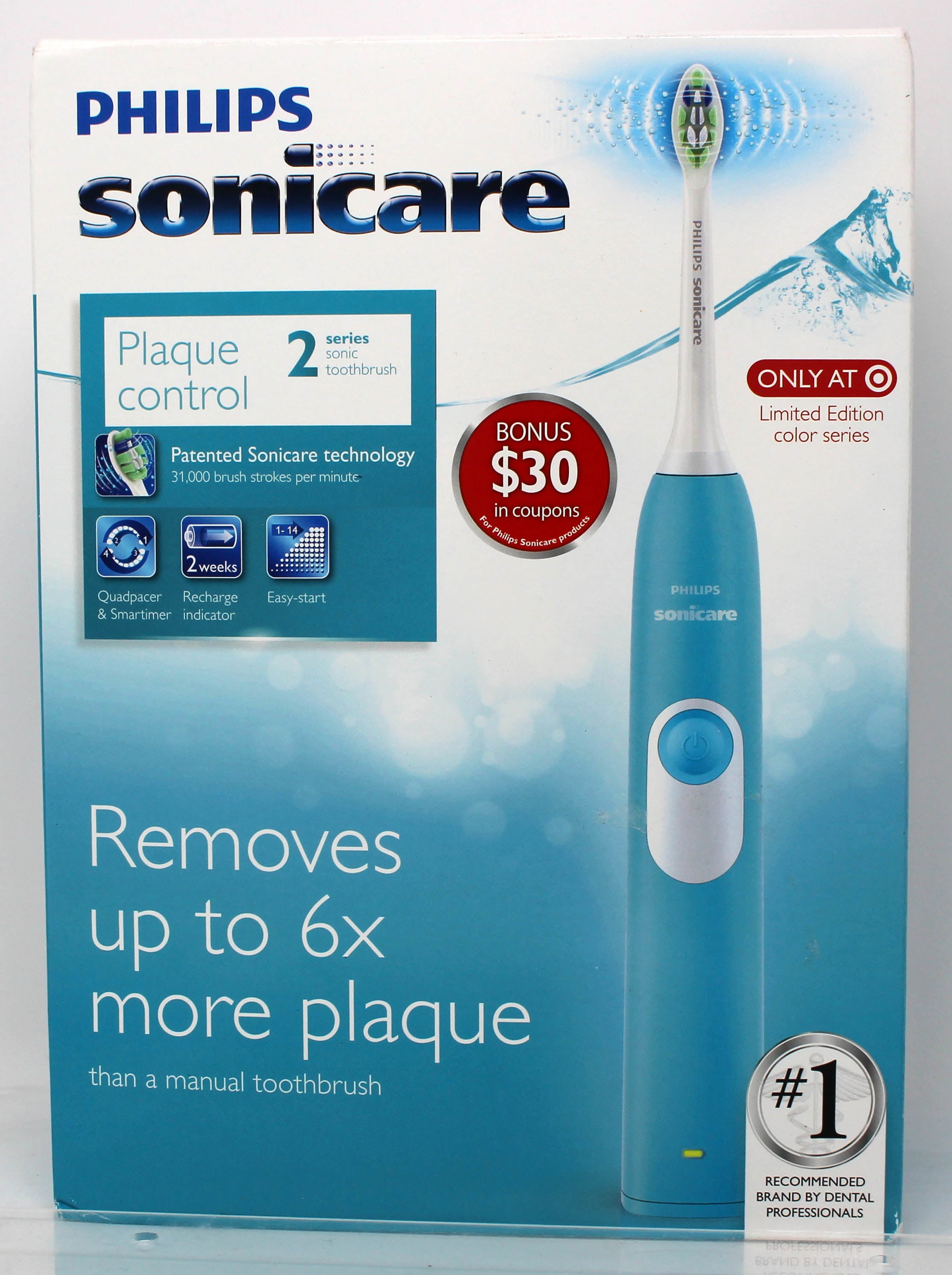 Philips Sonicare Series 2 Sonic Plaque Control Light Blue Chargeable ...