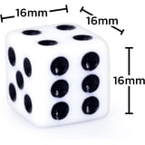 Brybelly 50-Pack Bulk Six Sided Dice Set, D6 Standard 16mm for Poker ...