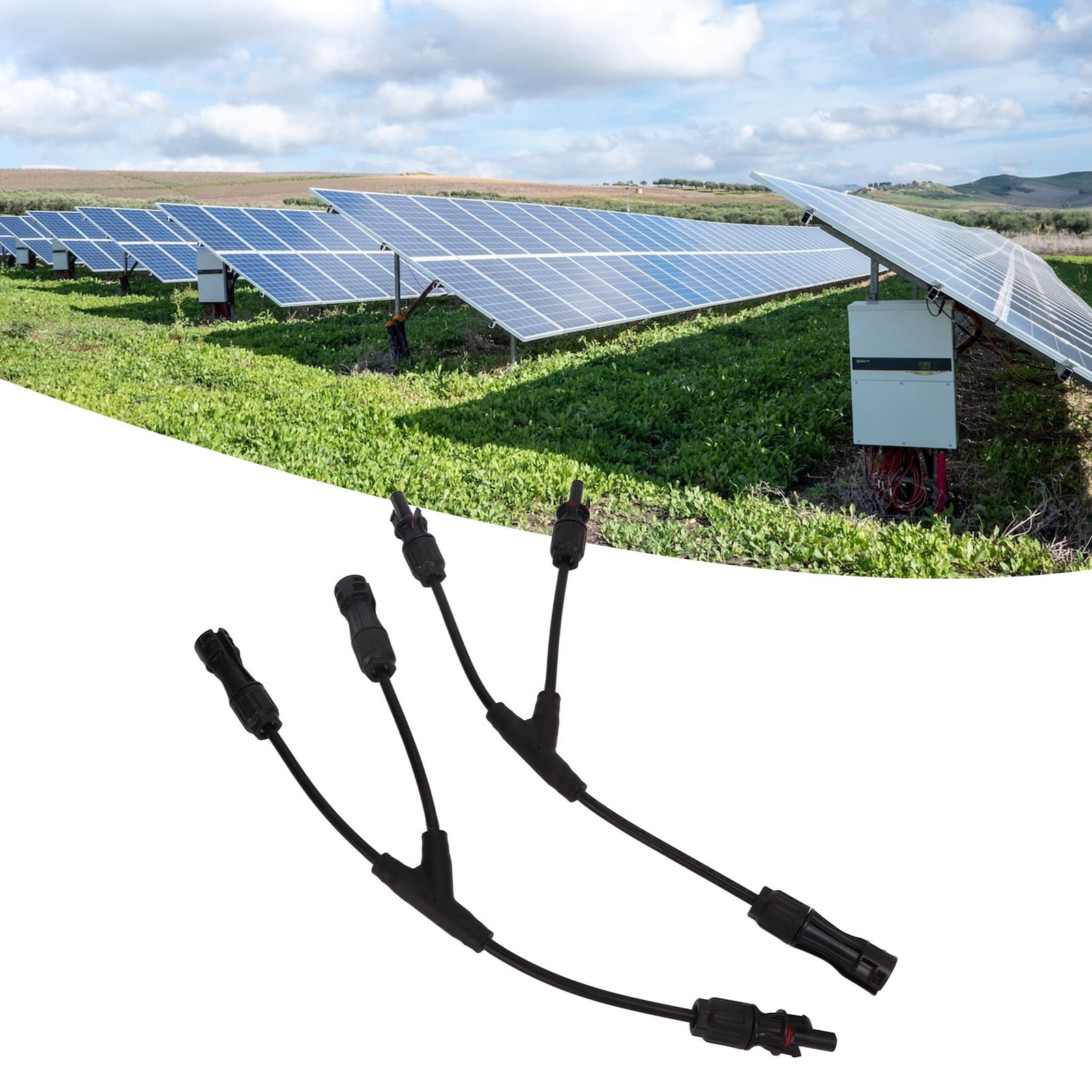 Cable paralelo del panel solar, 2 piezas Solar 2 Panel solar Y Cable ...