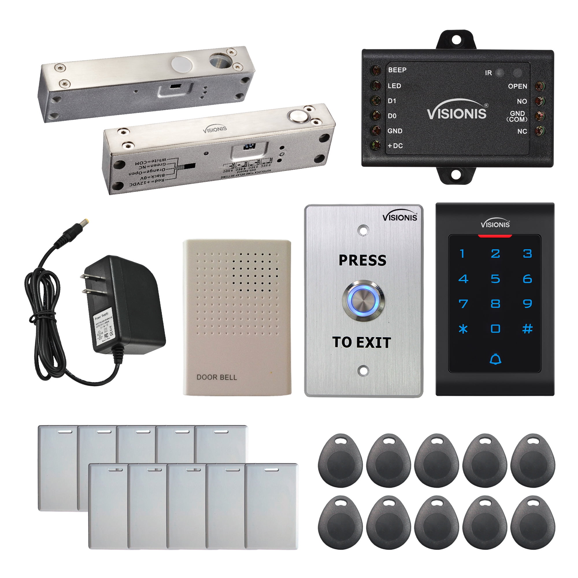 FPC-5544 One Door Access Control 2,200lbs Electric Drop Bolt Fail Safe ...