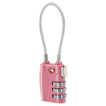 Miami CarryOn TSA Approved Combination Padlock / Luggage Lock (Hot Pink ...