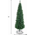Goplus 5ft Slim Pencil Christmas Tree, Artificial Unlit Skinny Xmas ...