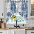 Abstract Stitching Swag Curtain Valance for Window 2 Panels Vintage ...
