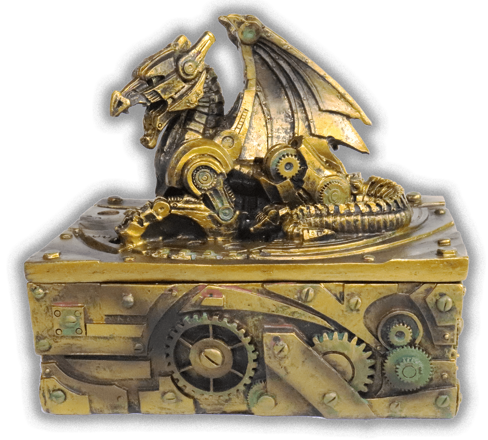 Steampunk Dragon Trinket, Jewelry Box - 5" - Fabulous Detail - Walmart.com