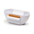 KitchenArt White Scrap Trap with Scraper, Handy Plastic Scrap Bowl for ...