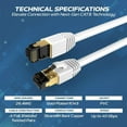 3FT Cat8 Ethernet Cable Copper Shielded RJ45 Cord for Router, PC ...