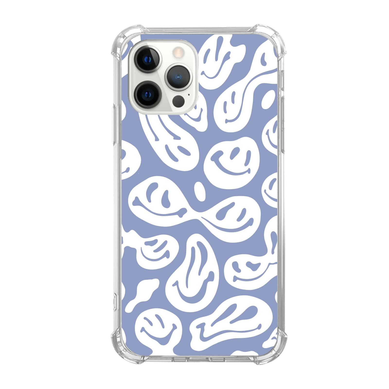 Blue White Melted Face Case Compatible with iPhone 12 Pro Max,Unique ...