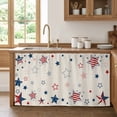 4th of July Stars Cabinet Curtains 28"W x 51"L, Dustproof Sink Skirt ...