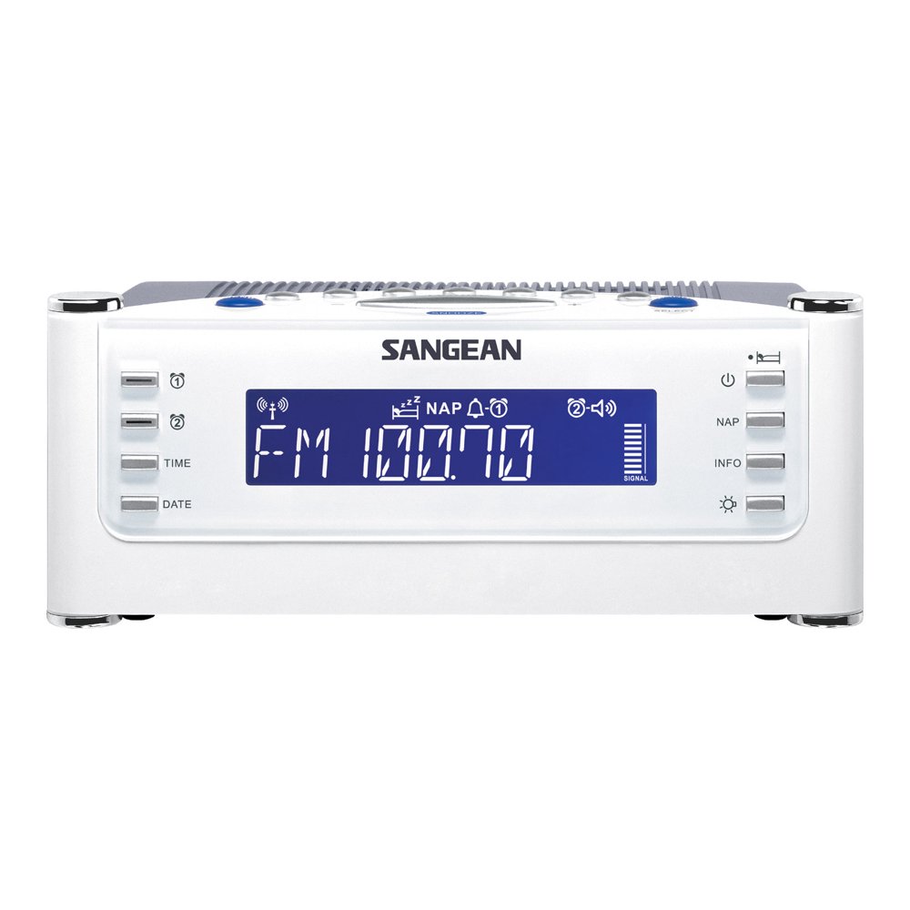 Sangean All in One Weather Atomic AM/FM Dual Alarm Clock Radio with ...