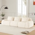 LifeSky 114\" Modern Modular Sectional Sofa, Flannelette, Deep Seat ...